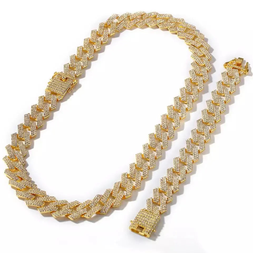 Chunky Cuban link set - BizaarFashionCrush – BizaarFashionCrush
